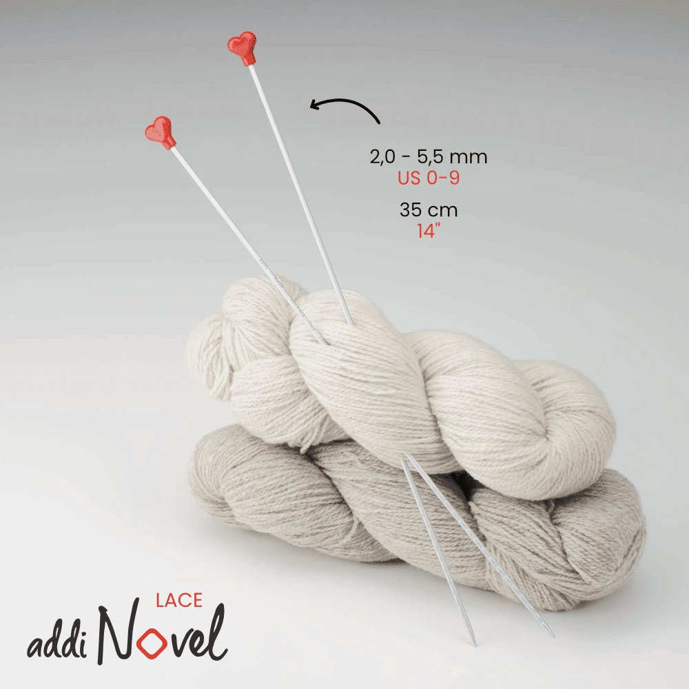 Addi Novel 35cm (14") Single Pointed Knitting Needles – The Needle Store