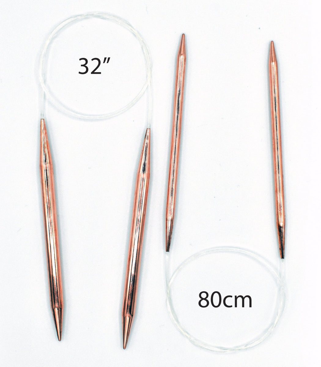 LYKKE Cypra Copper Fixed Circular Knitting Needles - 32" (80cm) – The ...