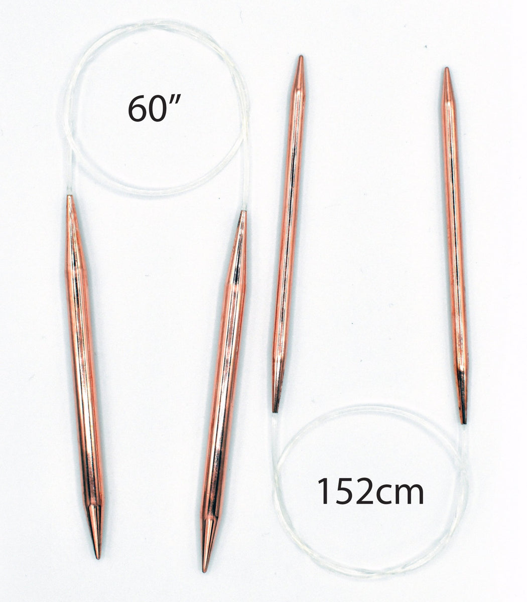 LYKKE Cypra Copper Fixed Circular Knitting Needles - 60" (150cm) – The ...