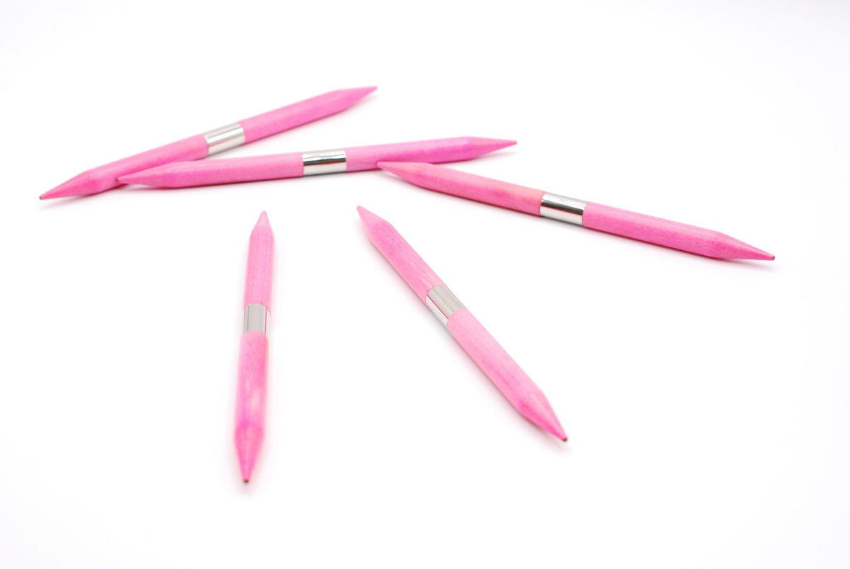 LYKKE Blush 6" Large Double Pointed Needle Set - Fuchsia Denim – The ...